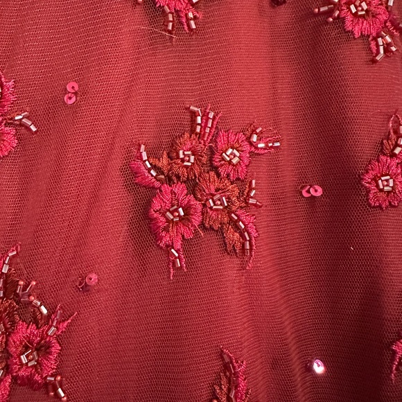 Ivy City Co | Dresses | Elegant Red Embellished Dress | Poshmark